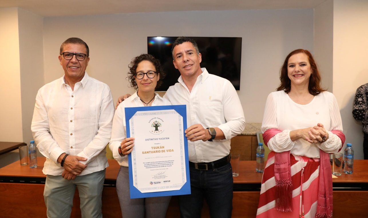 Reconocen a nuestro sitio con Distintivo Yucatán – Tsukán Santuario de Vida